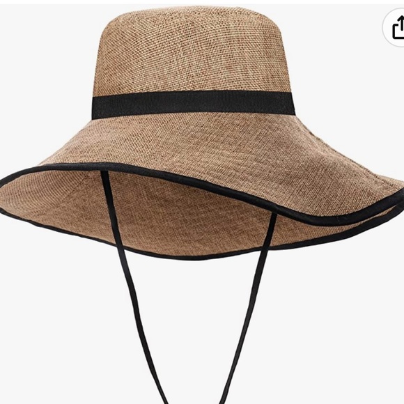 Guangu | Accessories | Womens Straw Hat Uv Upf5 Foldable Packable Sun ...